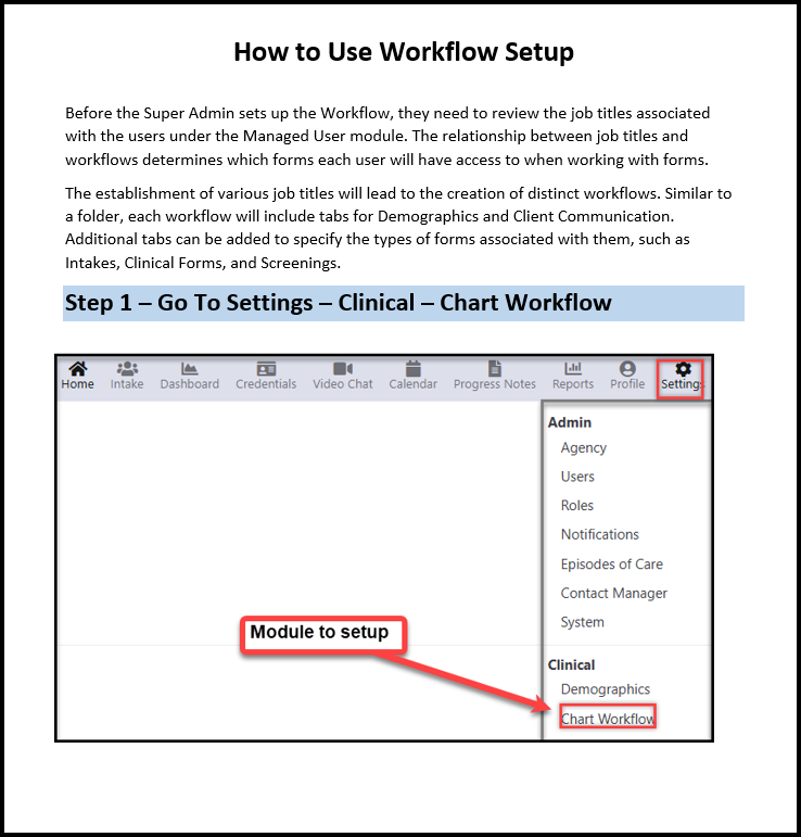 Guide 7 - Setup of OakTree Workflow – Orion Healthcare Support Page